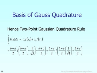 The Gregory Gauss Quadrature formula for beginners | PPT
