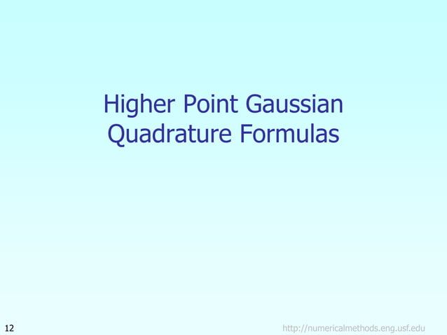 The Gregory Gauss Quadrature formula for beginners | PPT
