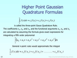 The Gregory Gauss Quadrature formula for beginners | PPT