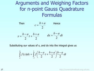 The Gregory Gauss Quadrature formula for beginners | PPT