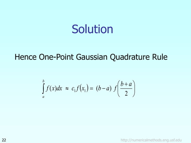 The Gregory Gauss Quadrature formula for beginners | PPT