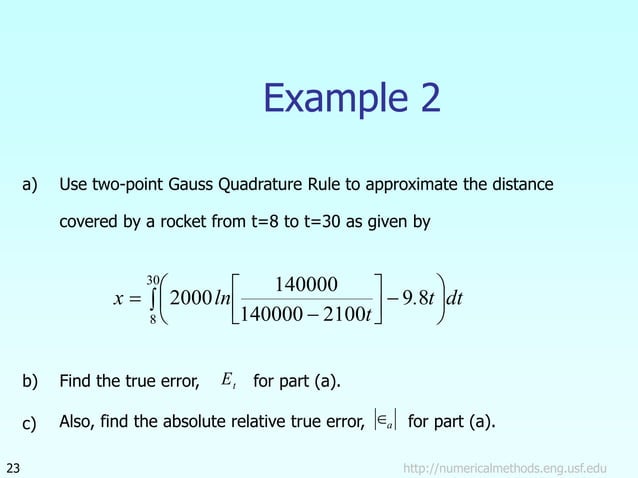 The Gregory Gauss Quadrature formula for beginners | PPT