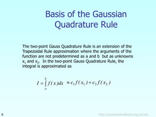 The Gregory Gauss Quadrature formula for beginners | PPT