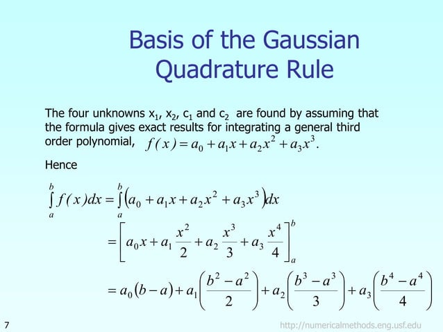 The Gregory Gauss Quadrature formula for beginners | PPT