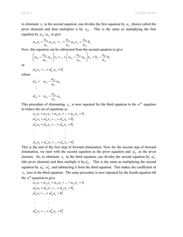 Gaussian Elimination | PDF