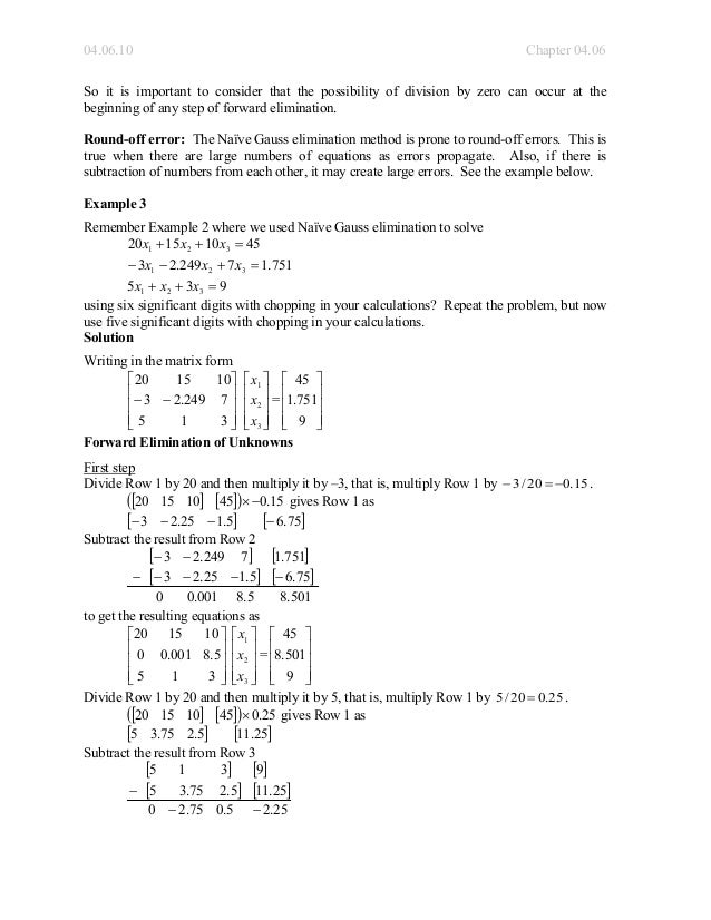 Gaussian Elimination