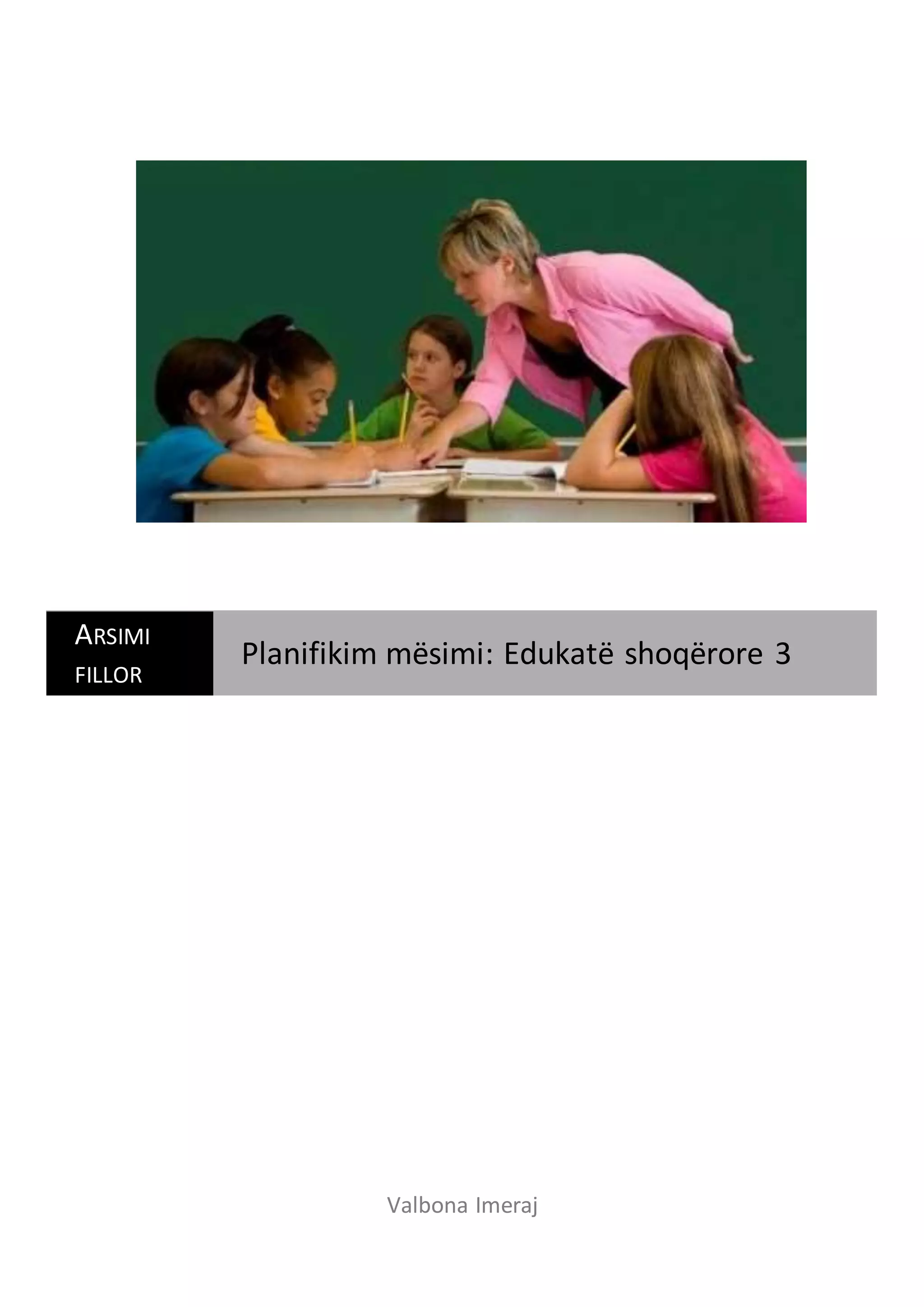 Modeli i një planifikimi ditor | DOCX