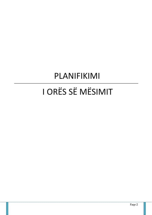 Modeli i një planifikimi ditor | DOCX