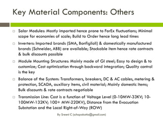 Cost Components in a MW Scale Solar Power Project | PDF