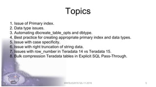 Accessing Teradata through SAS, common pitfalls, solutions and tips | PPTX