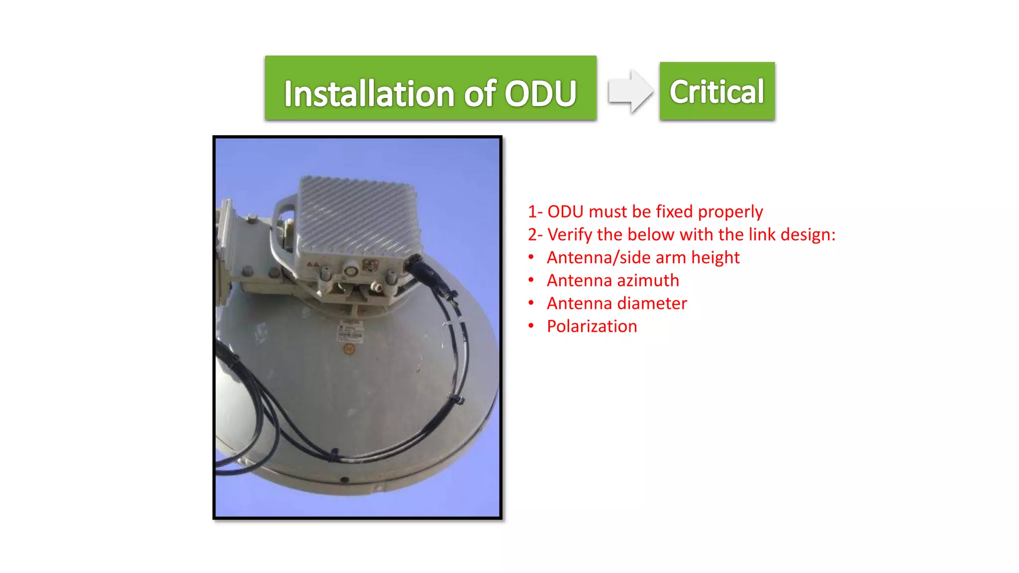 Microwave Reserves for Installation, Preventative Maintenance and ...