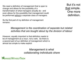 Intro to ManageWithoutThem | PPTX