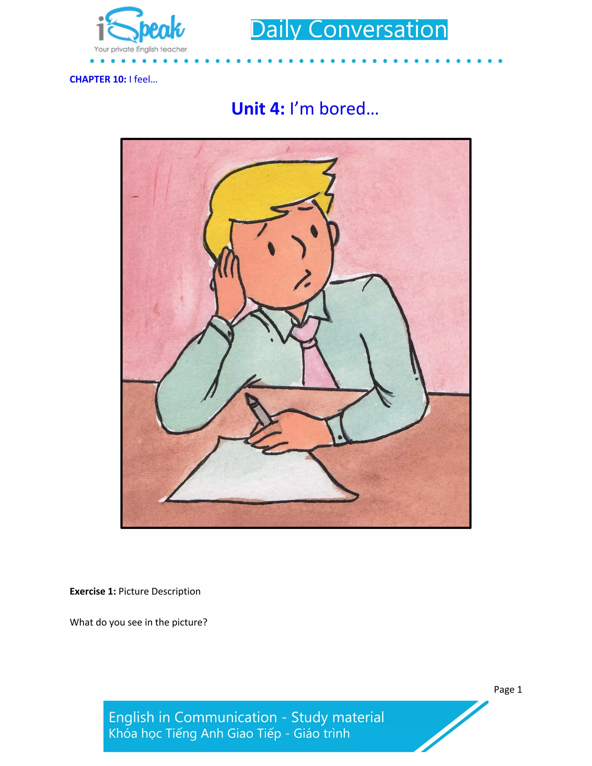 Chapter 10 unit 4. i'm bored... | PDF