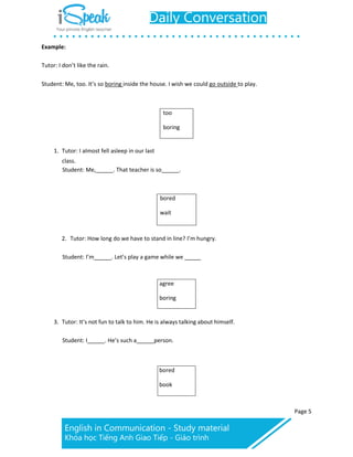 Chapter 10 unit 4. i'm bored... | PDF