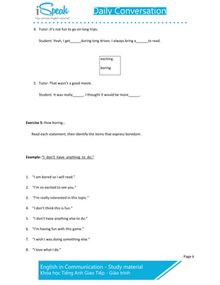 Chapter 10 unit 4. i'm bored... | PDF