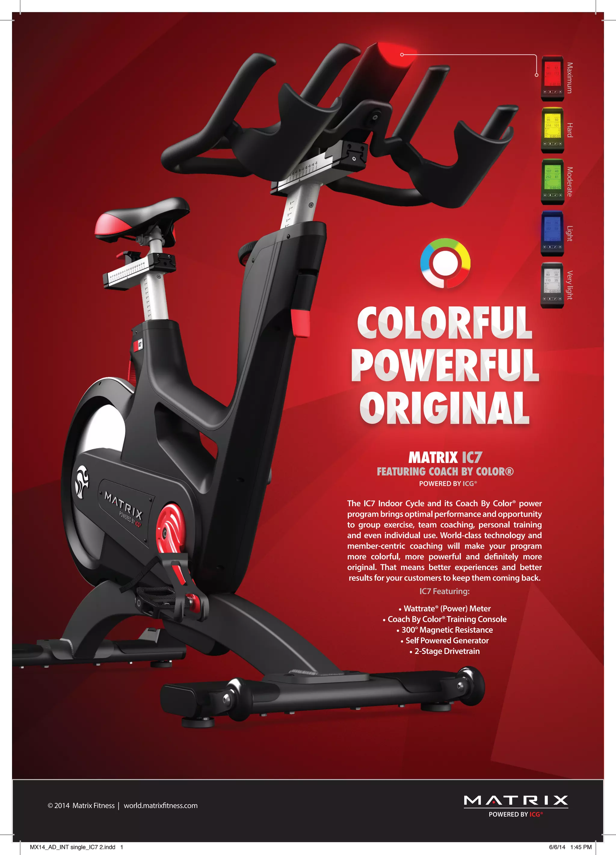 Matrix IC7 Spin Bike - Powered by ICG | PDF