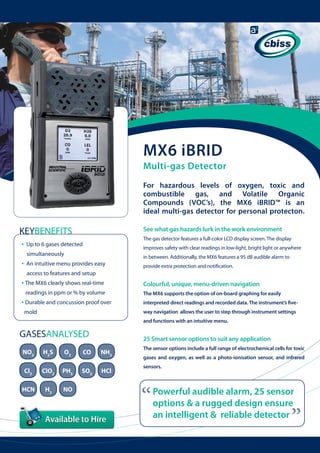 Mx6 ibrid Gas Detector | PDF