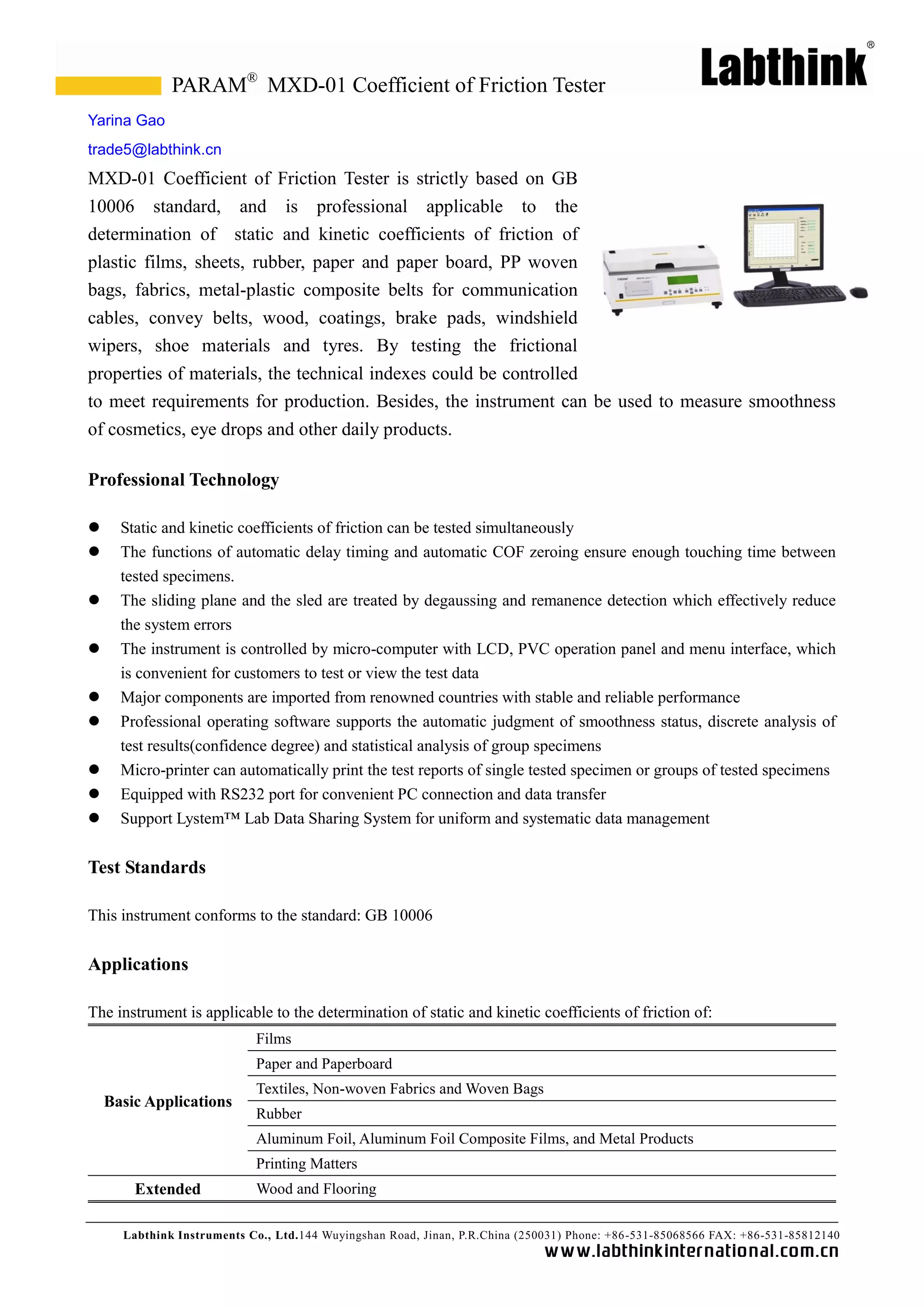 Coefficient Of Friction Measurement Device Pdf