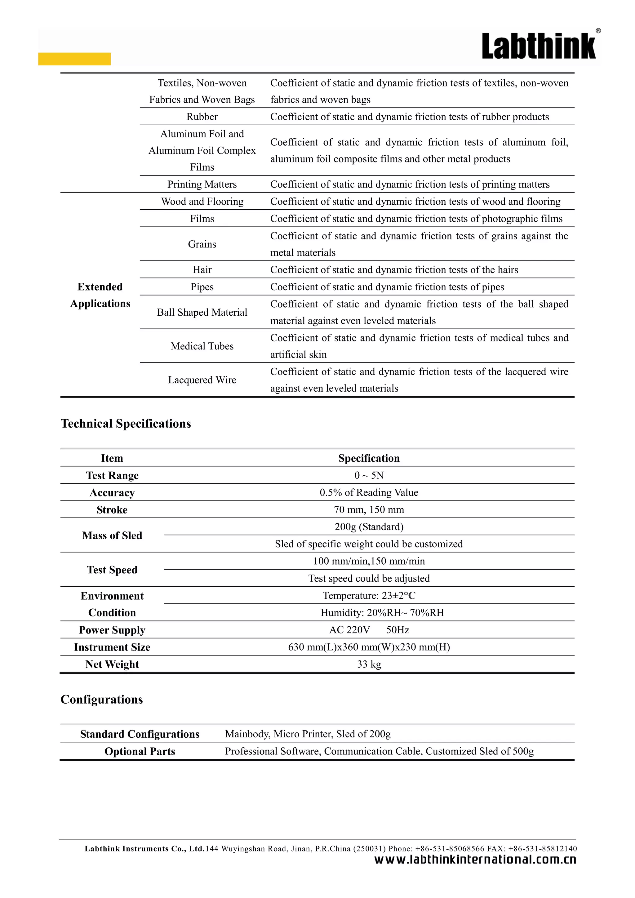 Coefficient of Friction Tester | PDF