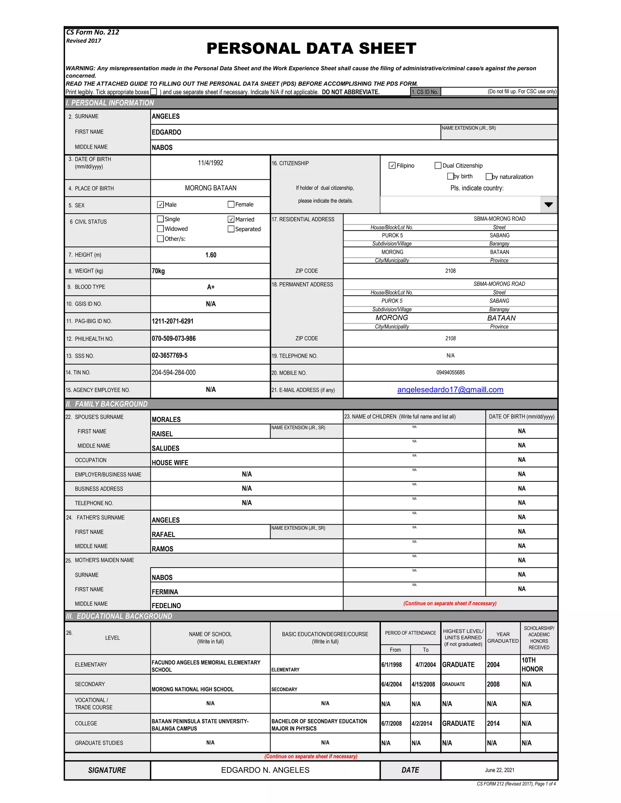 Cscform12 page 1 | PDF