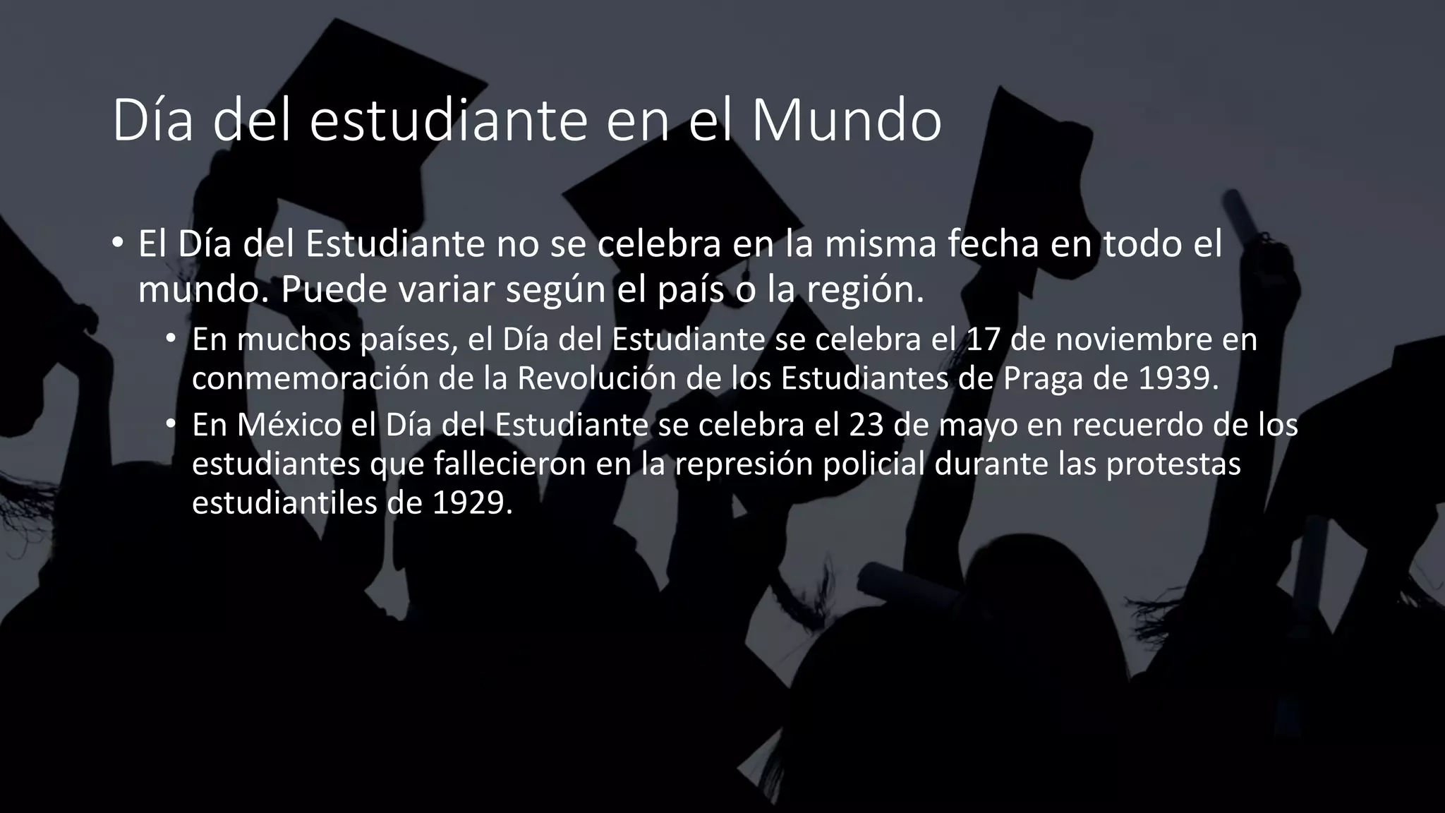 Día del Estudiante en México | PPT