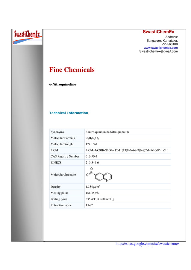 6 nitroquinoline | PDF