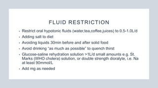 Management of Highoutput stoma in surgery | PPTX