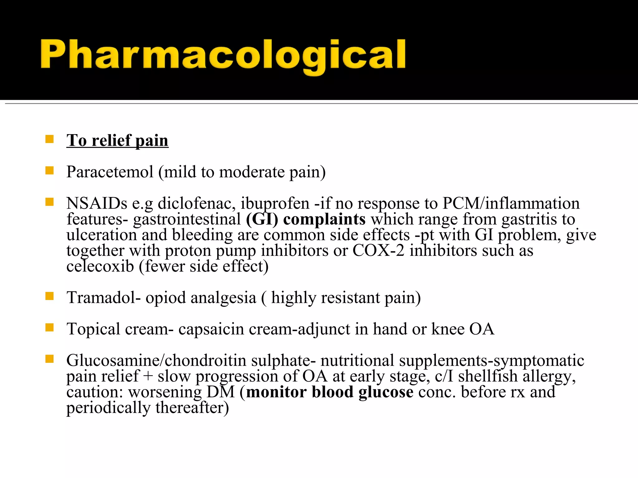 Management of Osteoarthritis | PPT