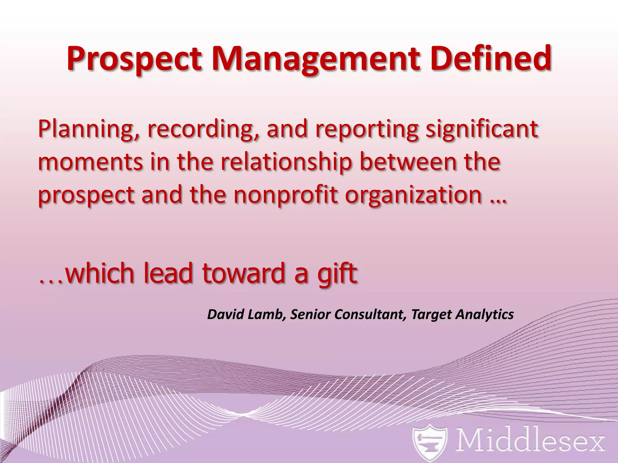Mx prospect management and millennium process | PPT