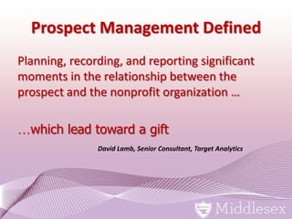 Mx prospect management and millennium process | PPT