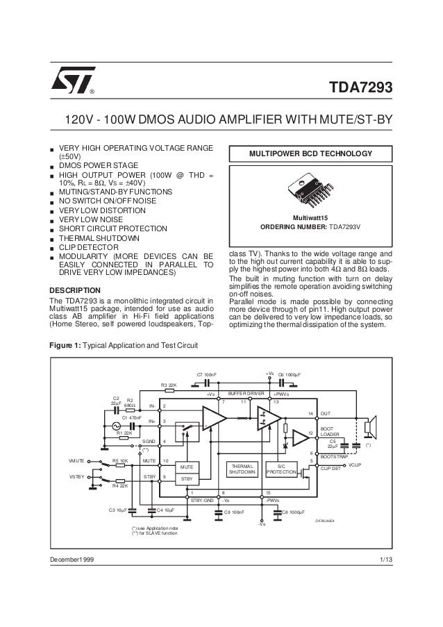Tda7293 datasheet