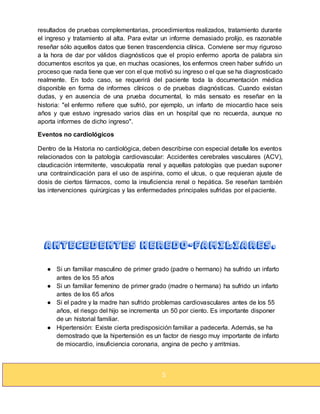 HISTORIA CLÍNICA DE SISTEMA CARDIOVASCULAR | DOCX