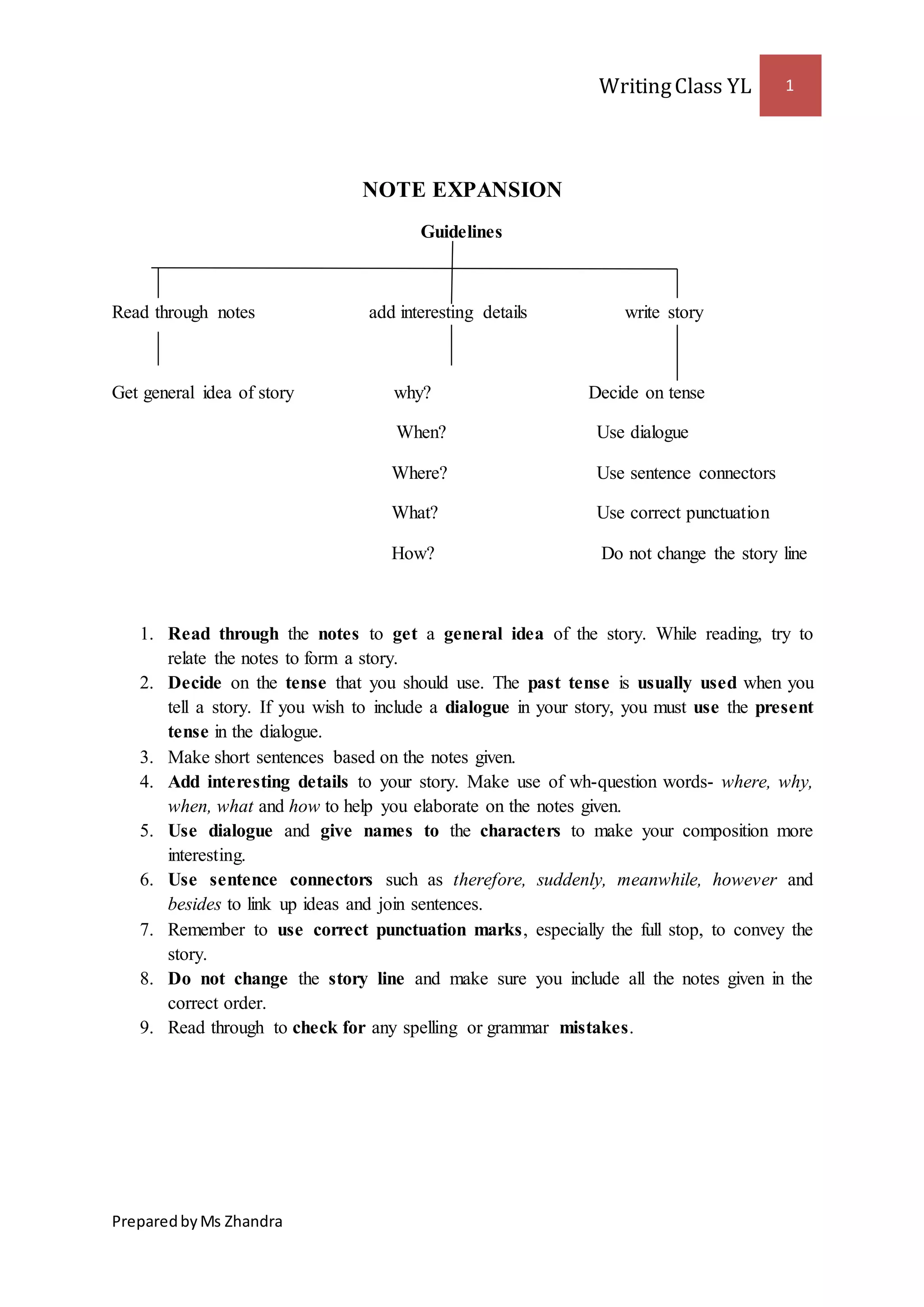 Note expansion | DOCX | Screenwriting | Content Production