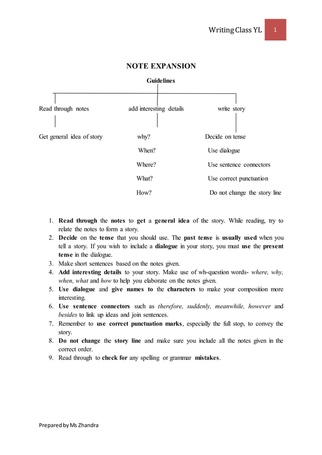 Note expansion | DOCX | Screenwriting | Content Production