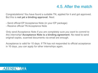 My.aiesec.net training | PPTX | Resume Writing and Advice | Job Search