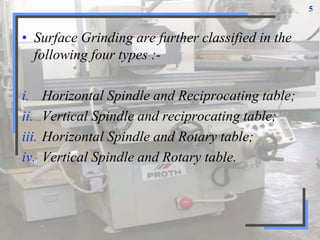 Horizontal Spindle and Reciprocating Table | PPTX