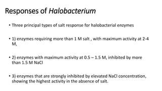 Halophiles : Adaptive strategies | PPTX