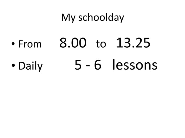 My school life | PPT