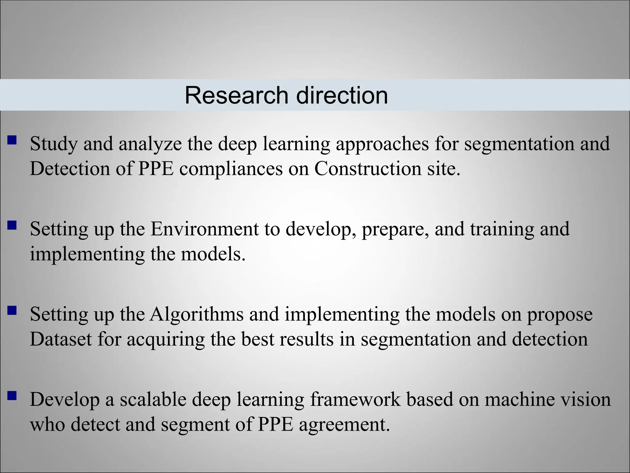 Detection of (Personal Protective Equipment) PPE through segmentation ...