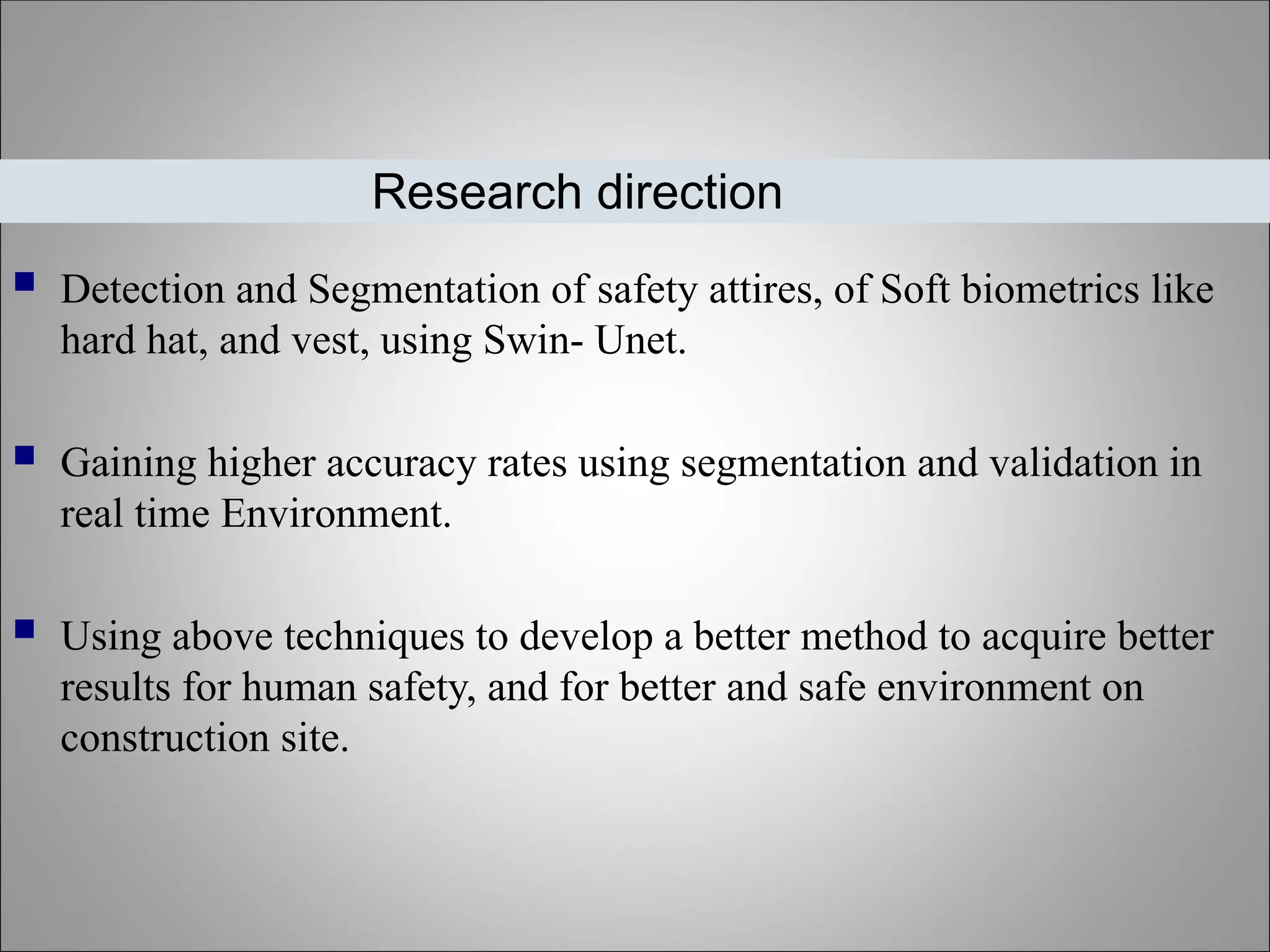 Detection Of Personal Protective Equipment Ppe Through Segmentation Using Transfer Learning