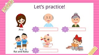 My family and possessive adjectives slides | PPTX