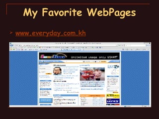 My Favorite Web Pages | PPT