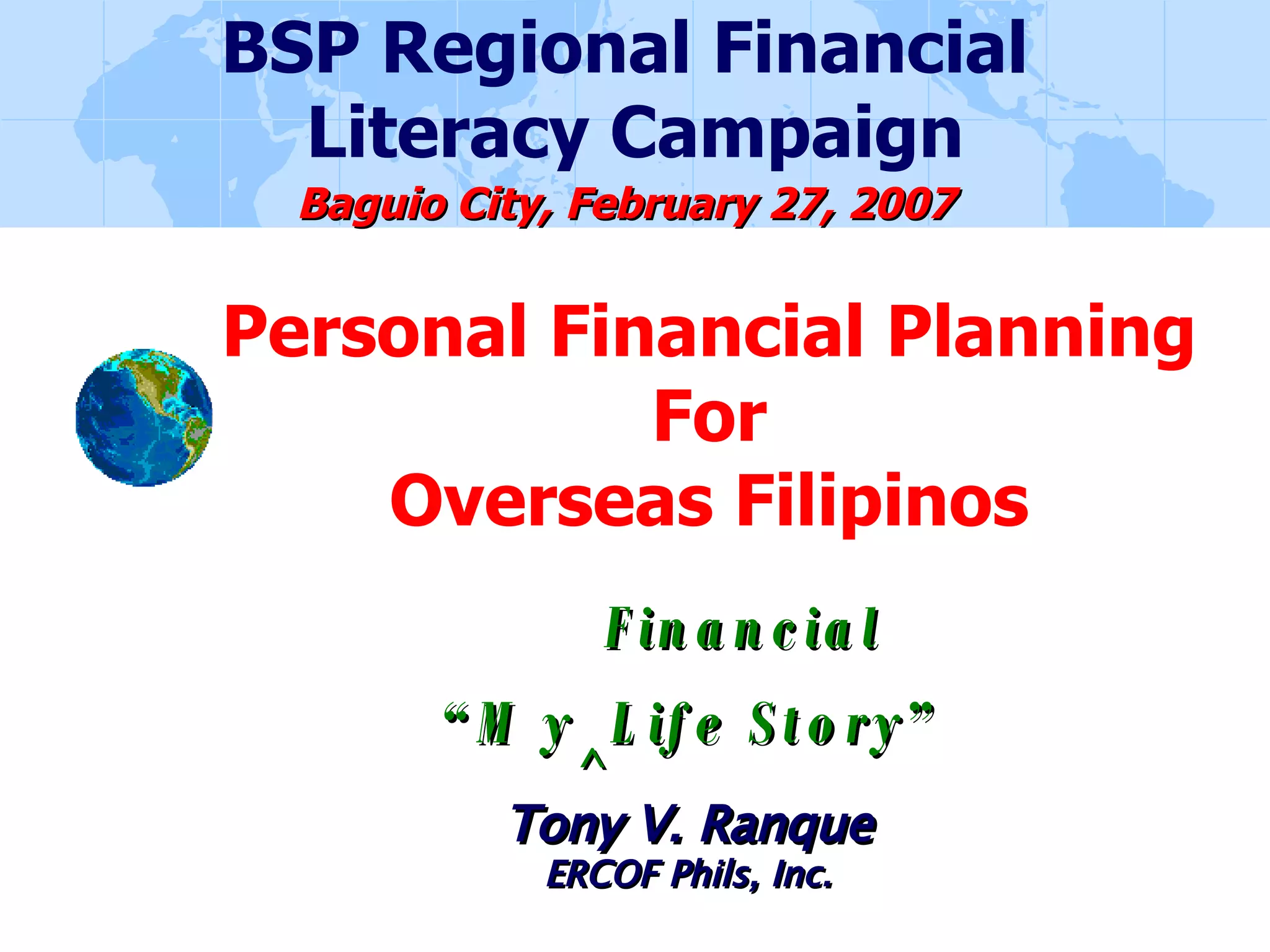 My Financial Life Story (Bsp) | PPT