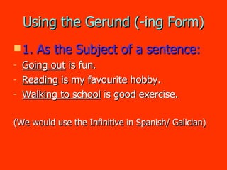 My Ing, To Or 0 Infinitive | PPT