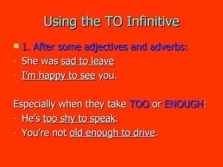 My Ing, To Or 0 Infinitive | PPT
