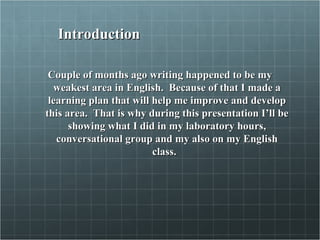 My Learning Experience | PPT