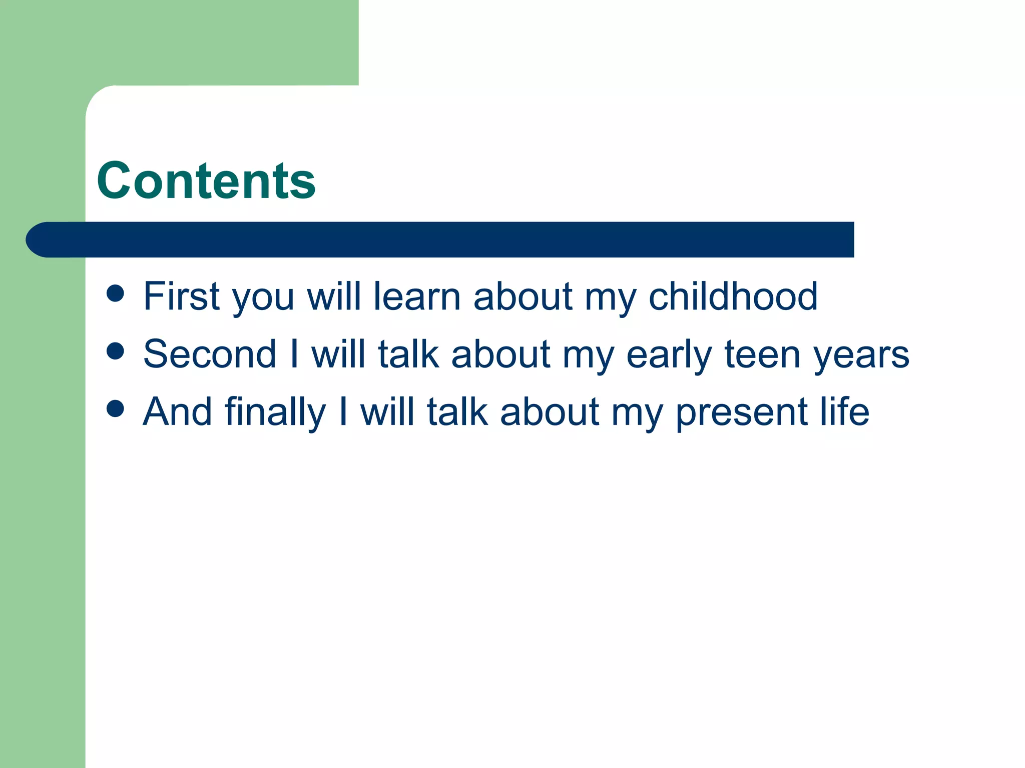 My life | PPT