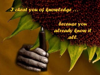 My Name Is Pride, I Am A Cheater | PPT