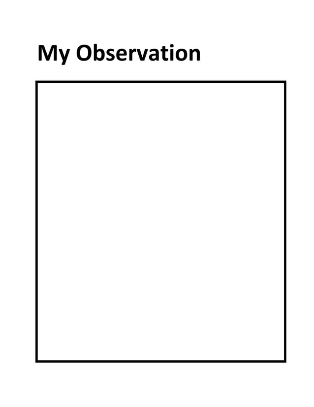 My Observation Page | DOC