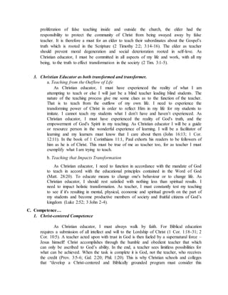 My philosophy-As-Christian-Educator | DOCX | Christianity | Religion ...